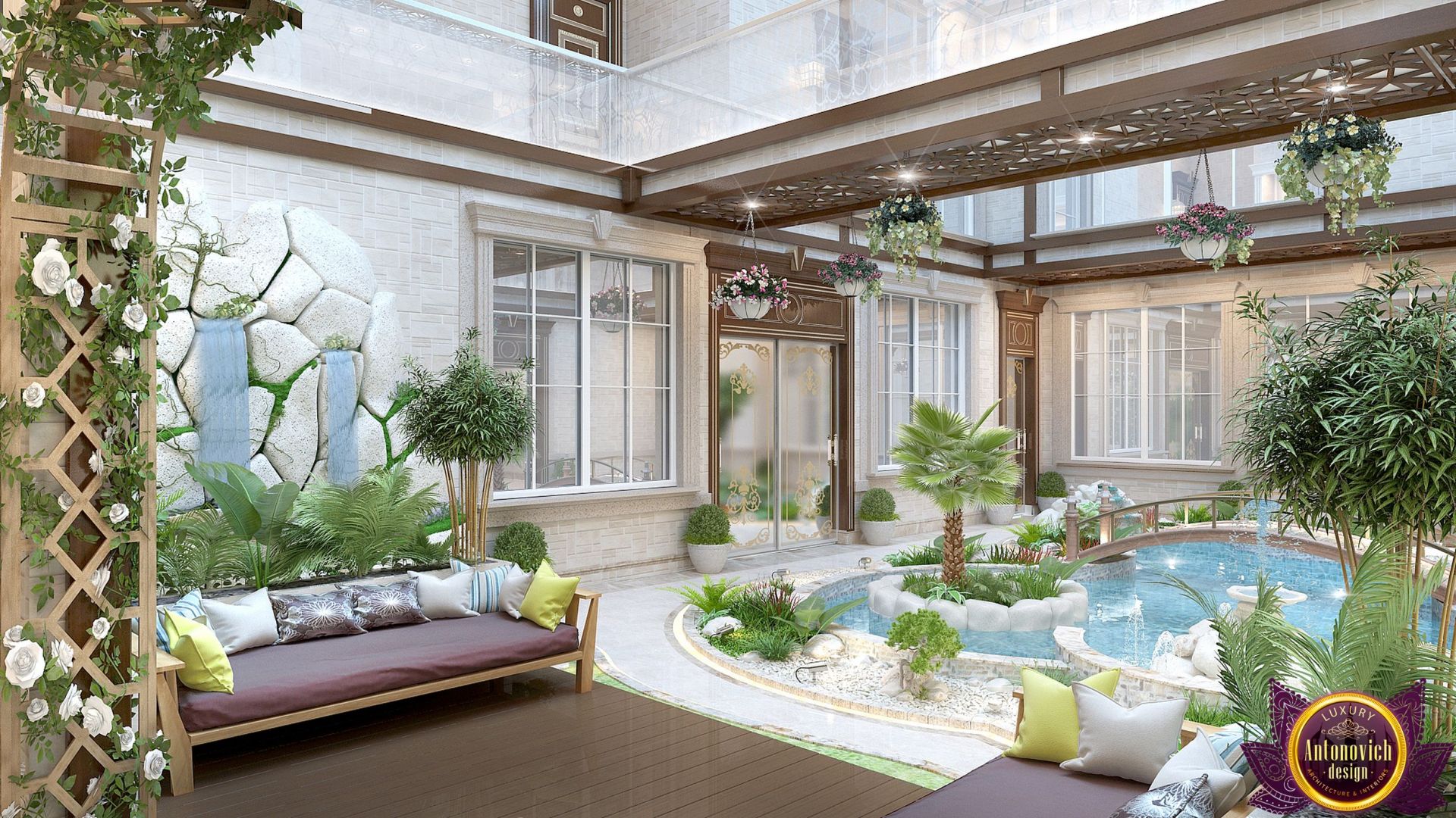 High-end pool design in your elite house