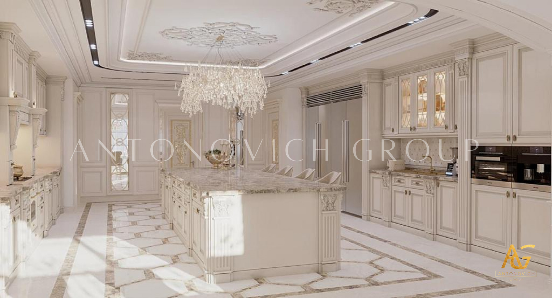 DELICATE INTERIOR DESIGN FOR LUXURY KITCHEN