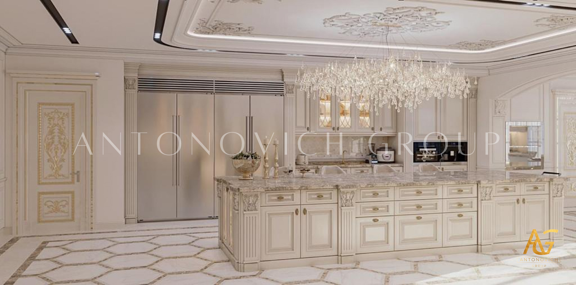 DELICATE INTERIOR DESIGN FOR LUXURY KITCHEN