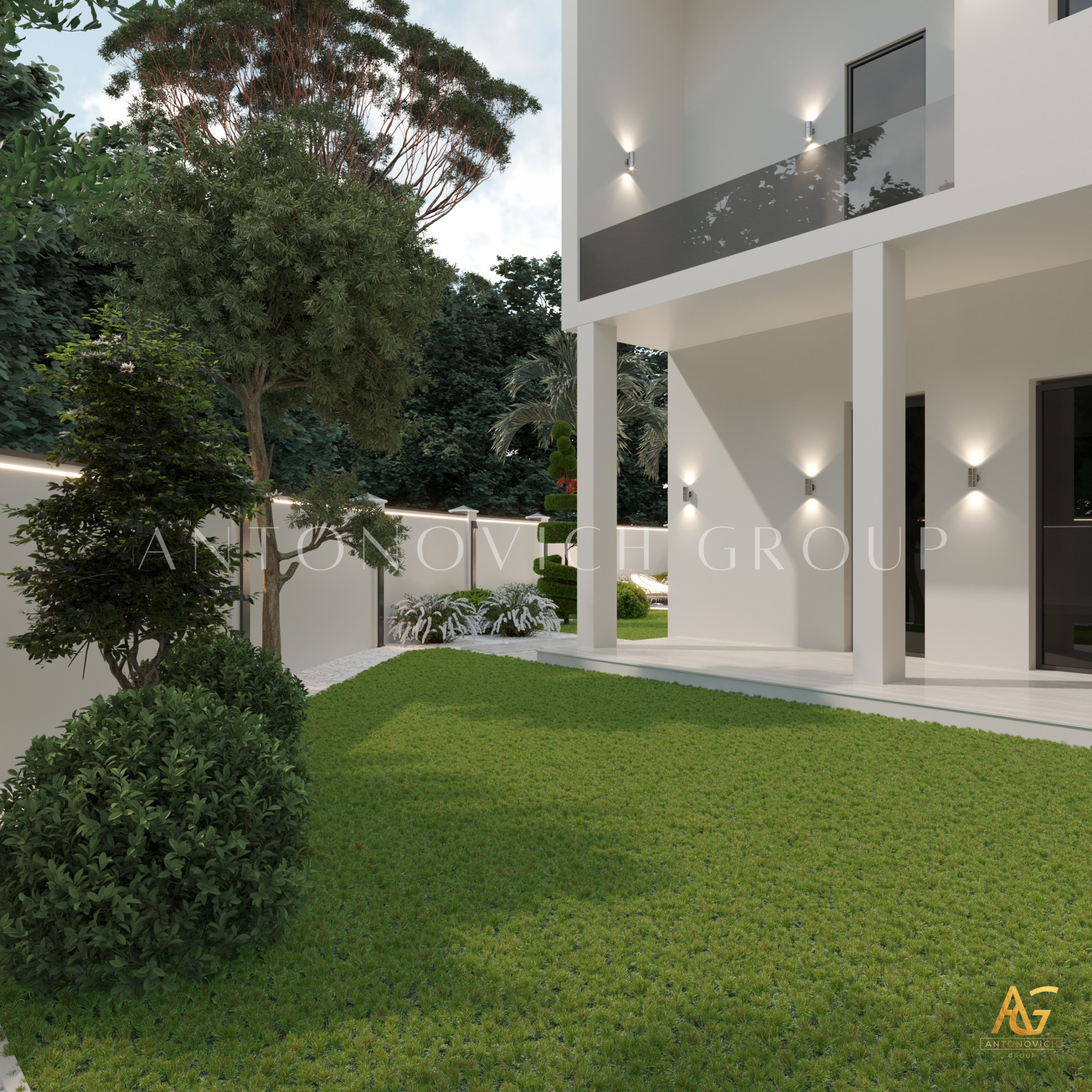 A Modern Villa Exterior & Landscape Design in Al Barari, Dubai