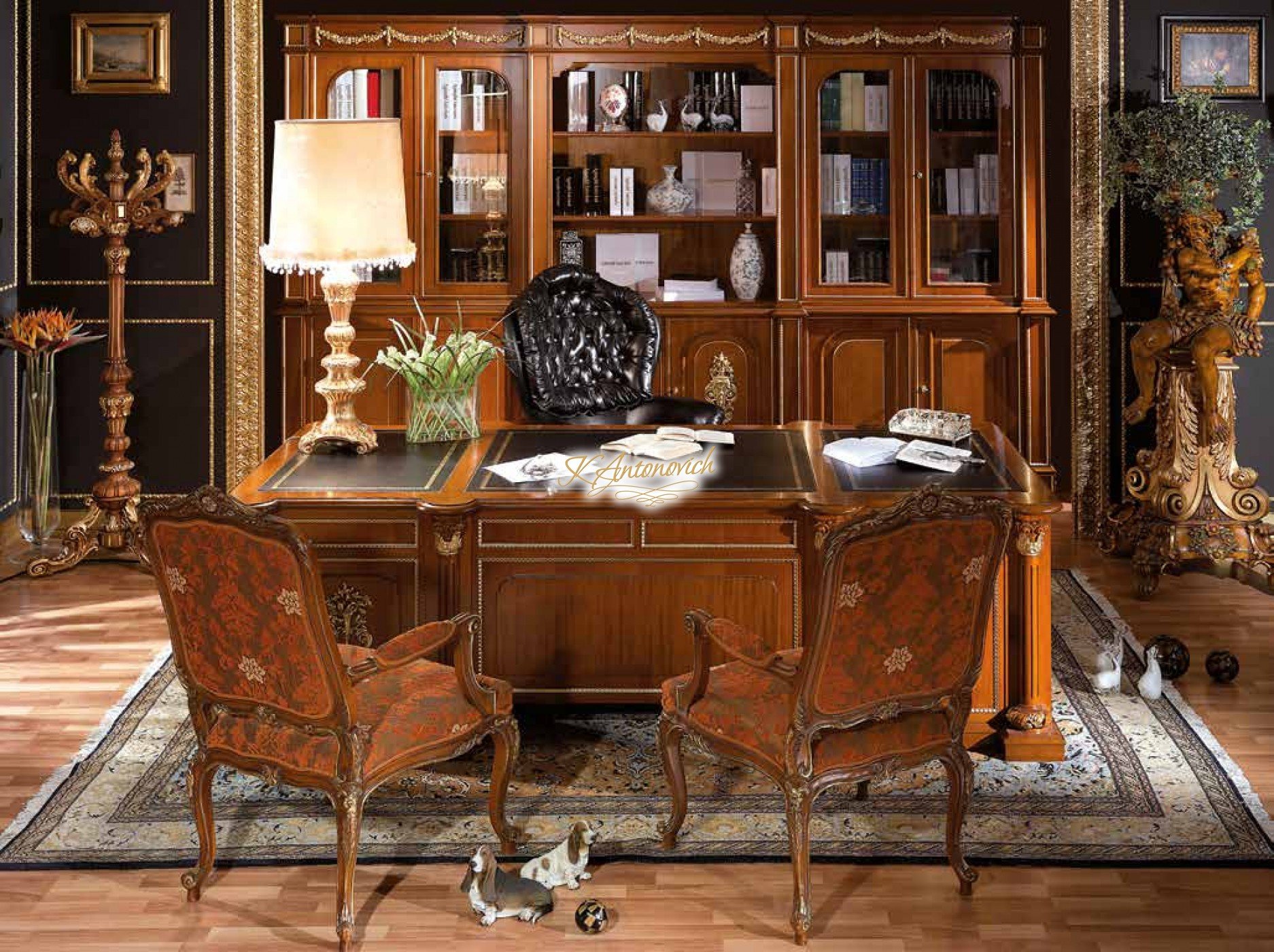 Office interiors in classic style